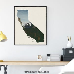 CALIFORNIA State Art Print Map Poster Wall Art Unique Housewarming ...