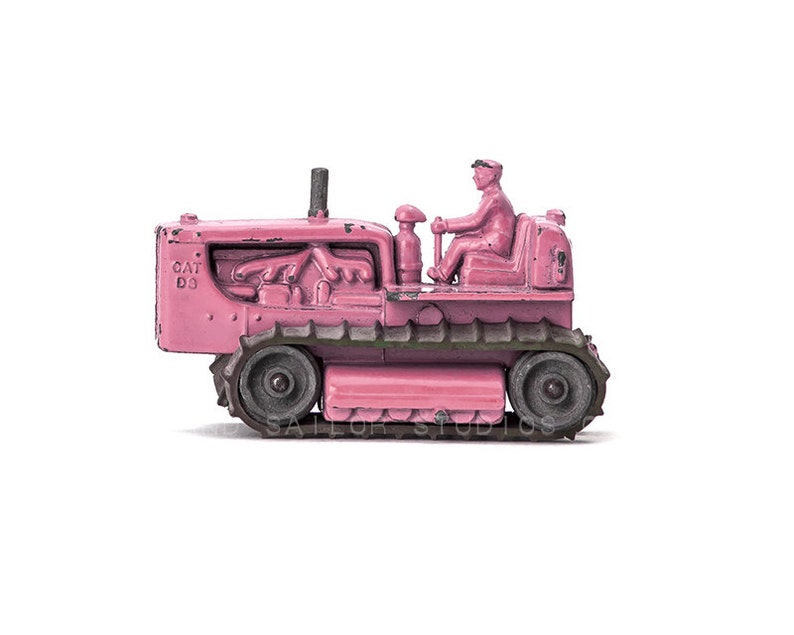 Pink Toy Bulldozer Photo Print Girls Room Decor - Etsy