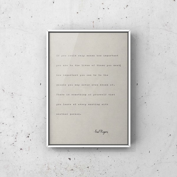 Mr. Rogers Quote - Etsy