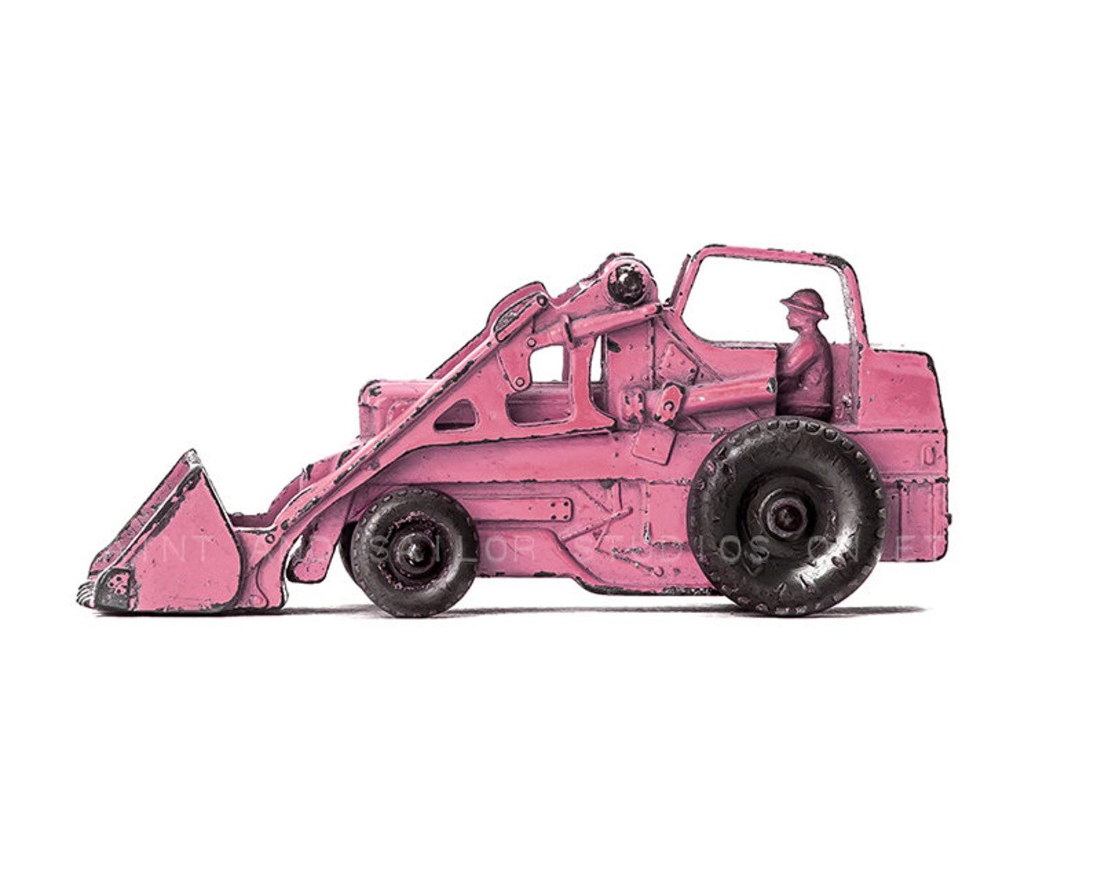 Pink Toy Tractor With Guy on White One Photo Print Girls - Etsy