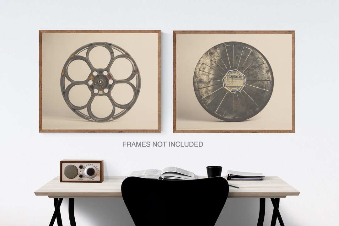 Vintage Movie Reels Set of Two Photo Prints, Home Theater Decor, Movie ...