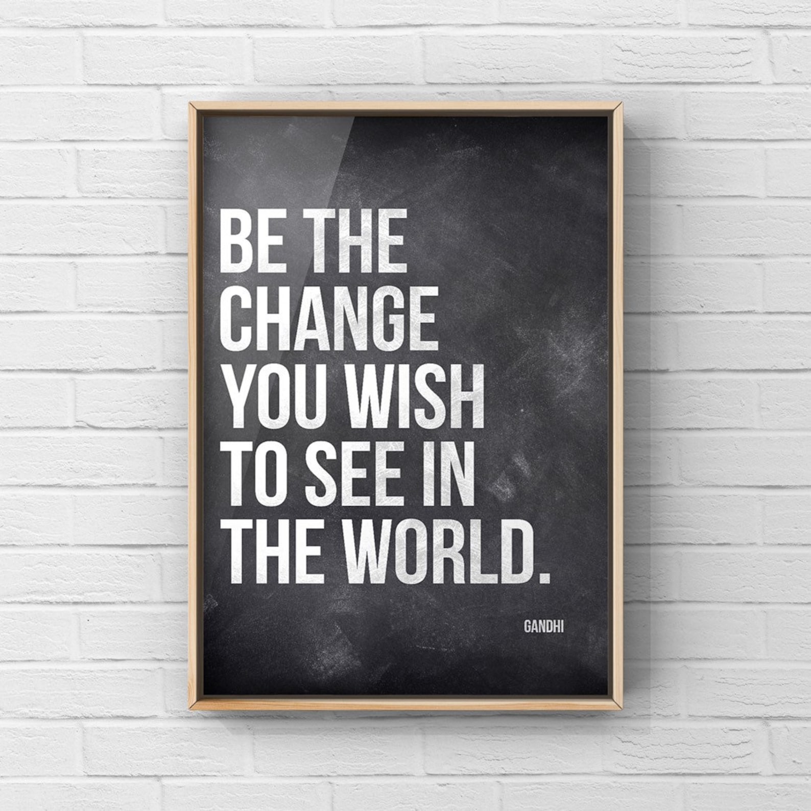Be the Change You Wish to See in the World Quote by Gandhi | Etsy