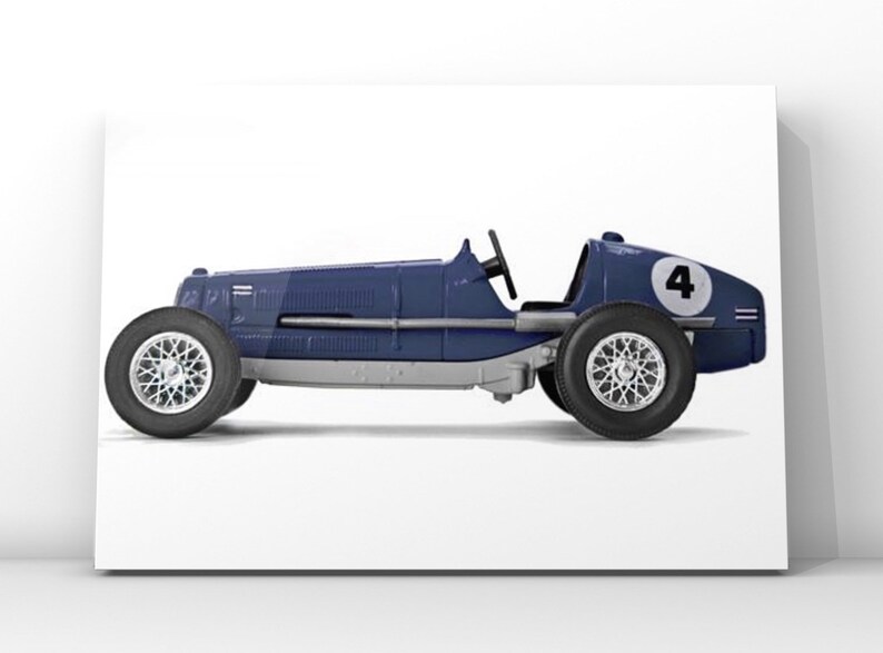 Racecar Print Set of 9 Prints or Canvas Vintage Car Prints - Etsy