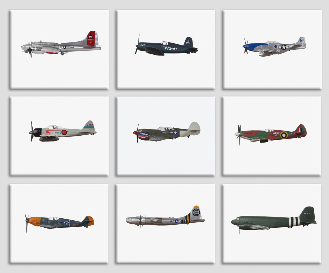 Airplane Canvas Prints Setof 9 Canvas Prints Airplane - Etsy