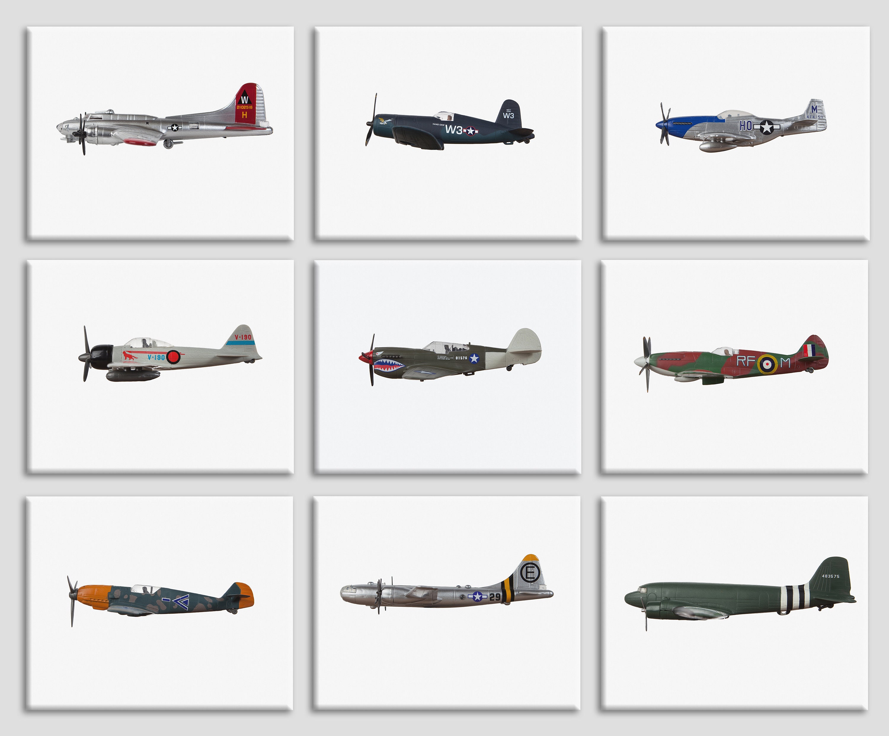 Airplane Canvas Prints Setof 9 Canvas Prints Airplane | Etsy