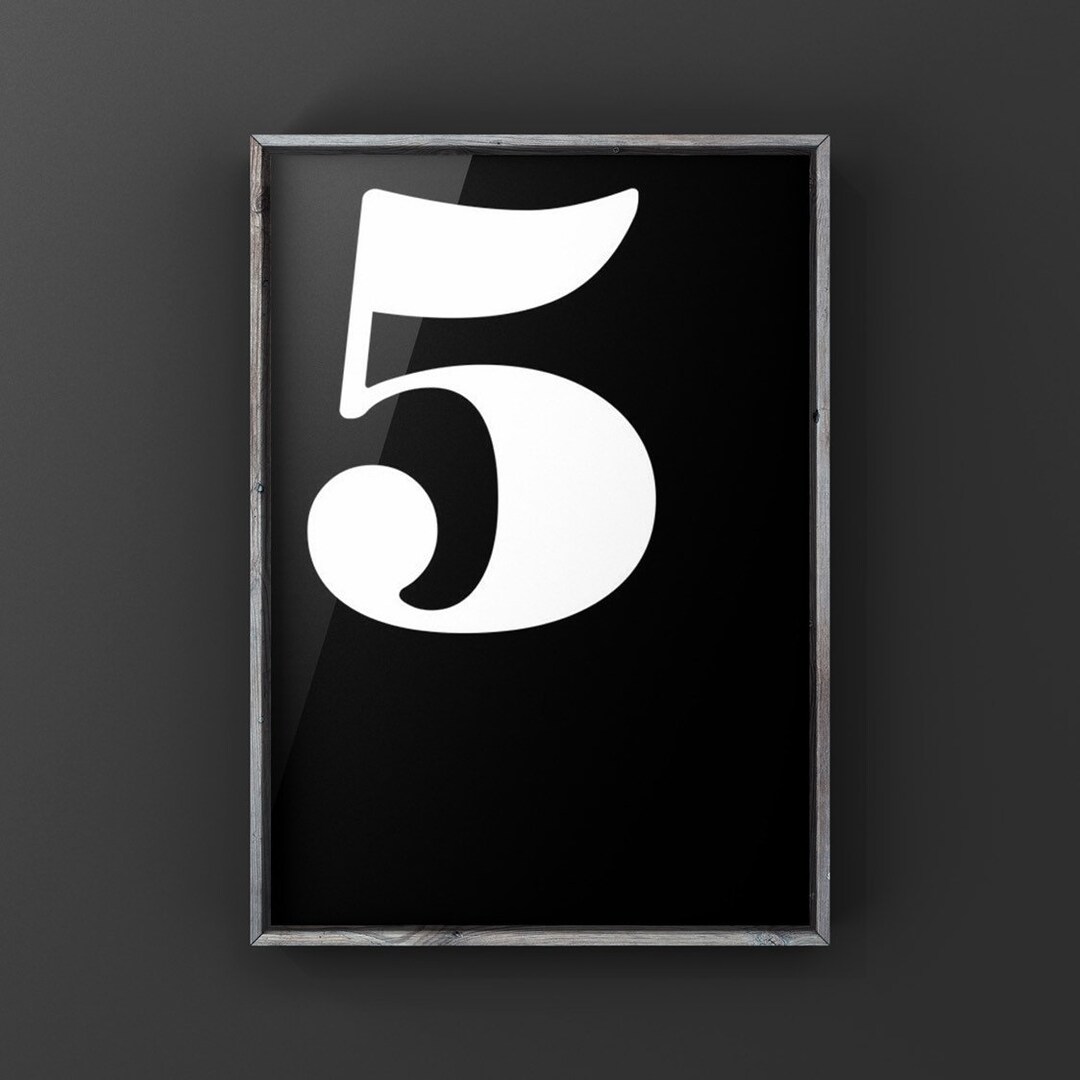 Number Five Digital Download to Be Used to Print Your Own Photo Print ...