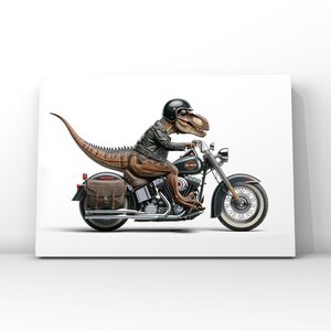 T-rex Riding a Harley , Photo Print, Boys Room Decor, Dinosaur Art ...