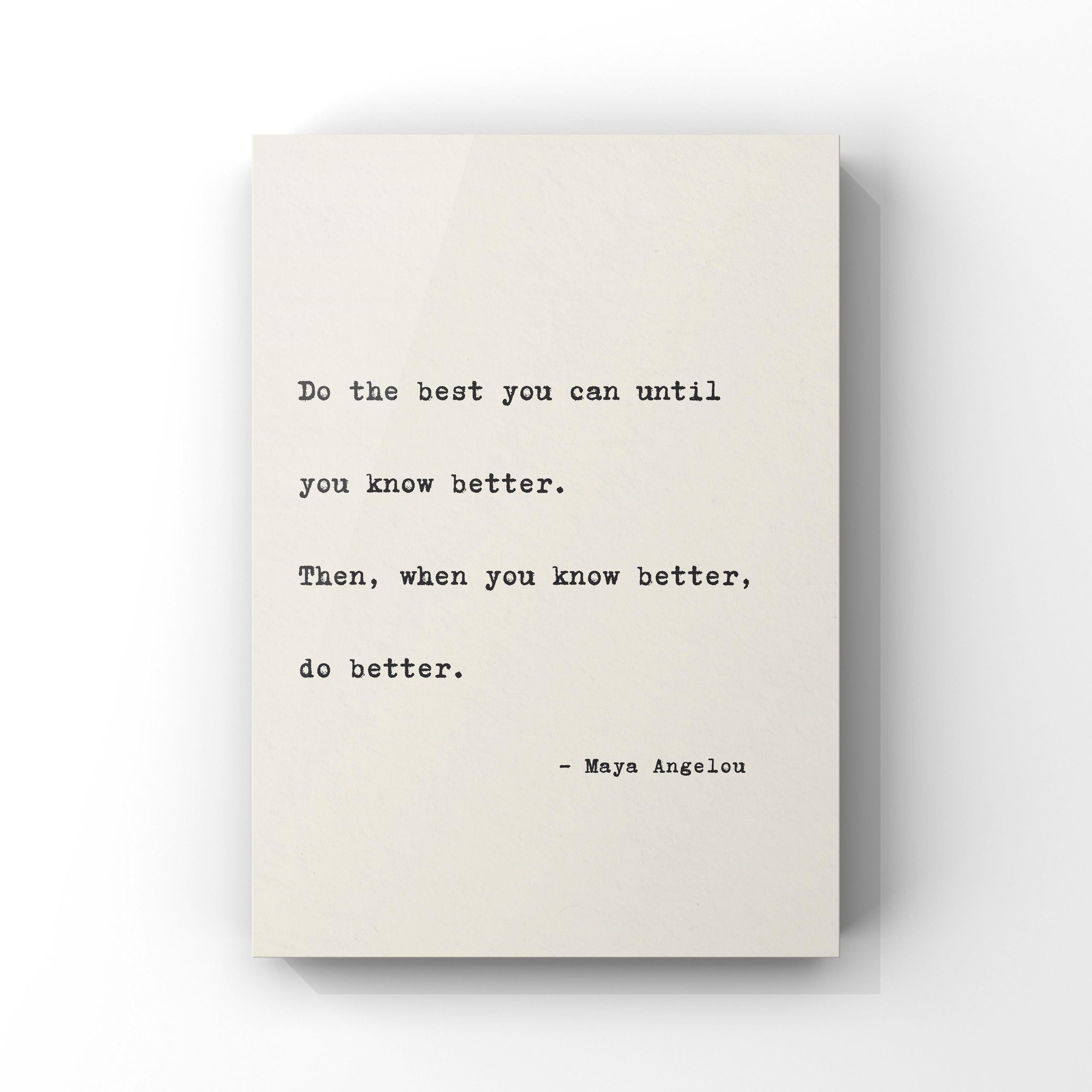 Maya Angelou Quote Art Print: Inspirational Wall Decor - Etsy