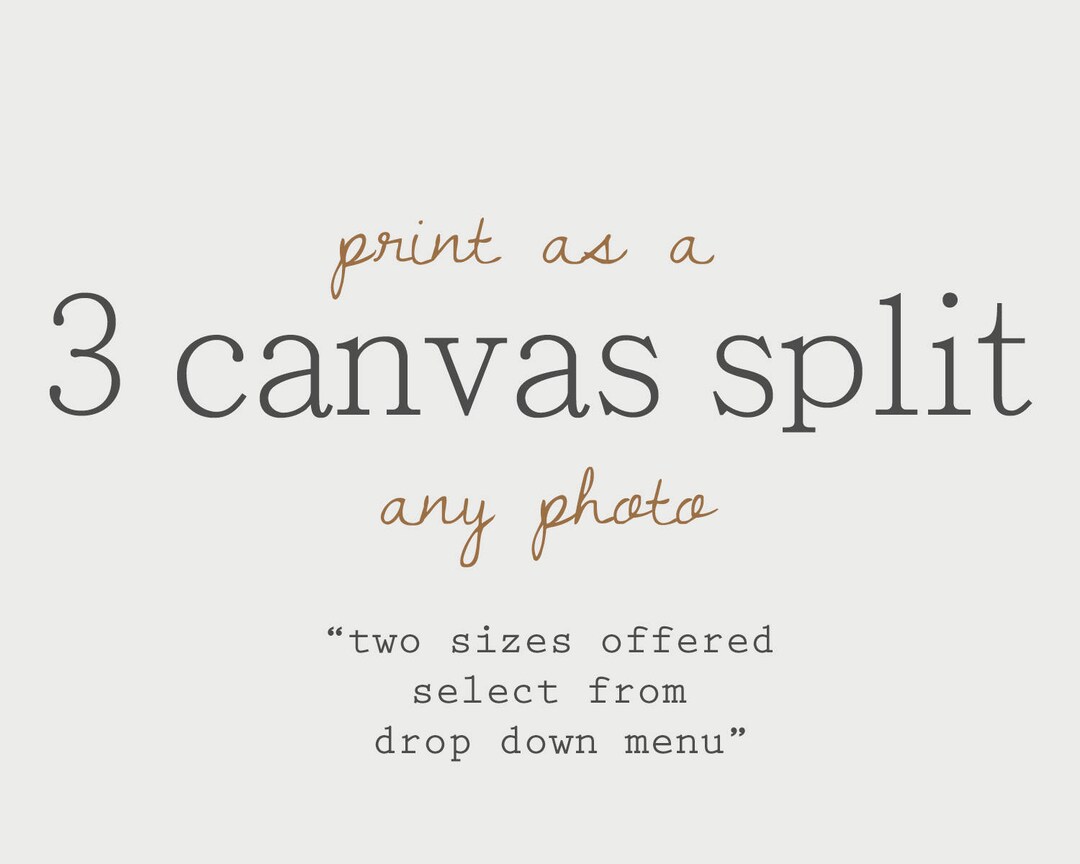 Choose Any Photo as a 3 CANVAS Split - Etsy