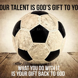 Vintage Soccer Ball With Quote Photo Print, Boys Room Decor, Boys ...