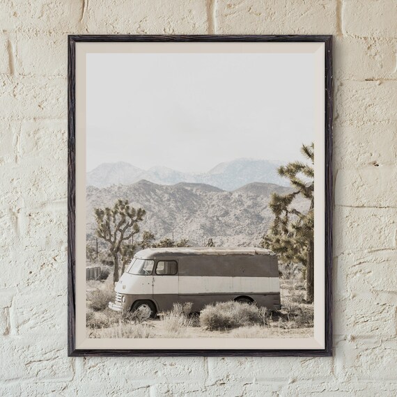 Retro Van near Joshua Tree FineArt Photograph Decorating | Etsy