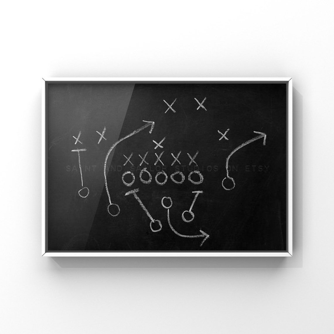 Chalkboard Football Play No. 3 Photo Print Boys Room decor | Etsy