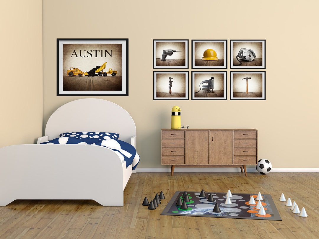 Vintage Carpenter Tools Photo Prints, Rustic Boys Room Decor (set of 6 ...
