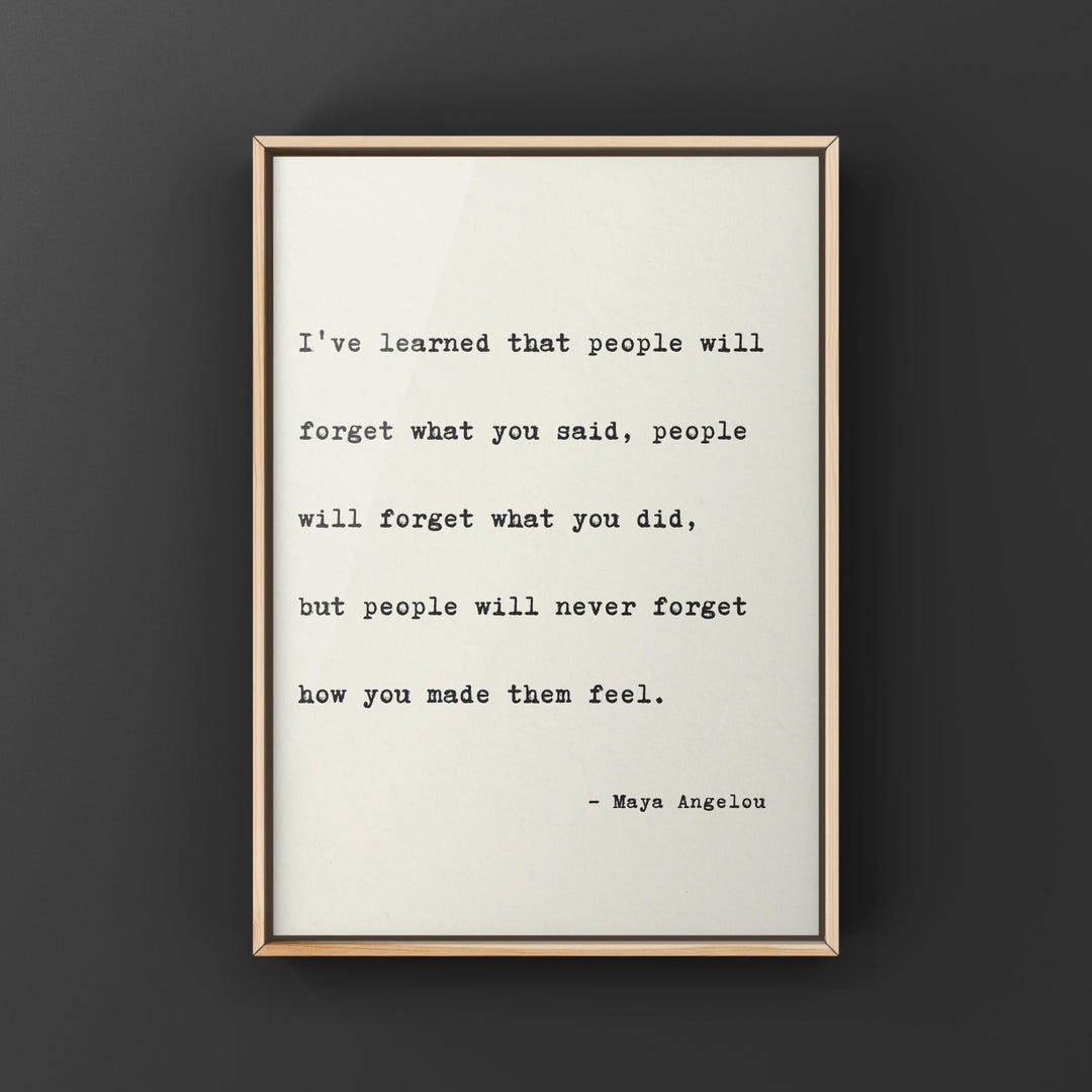 Maya Angelou Quote Art Print: Inspirational Wall Decor - Etsy