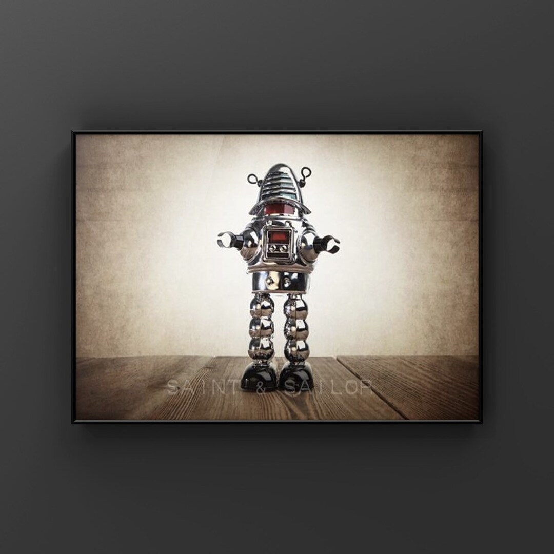 Robot Wall Art, Robby the Robot One Photo Print, Space Toy Art, Vintage ...