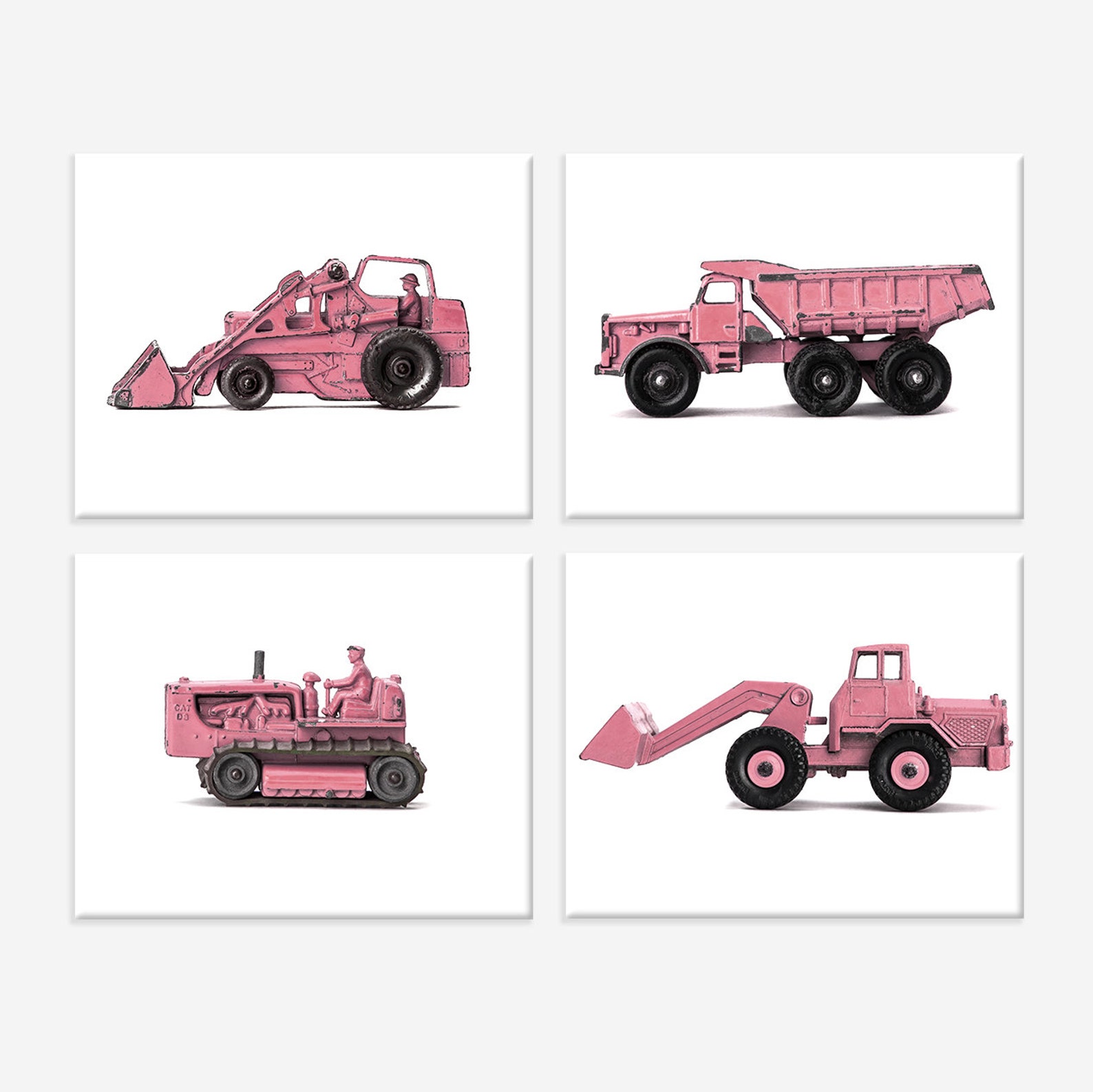 Pink Toy Bulldozer Photo Print Girls Room Decor | Etsy