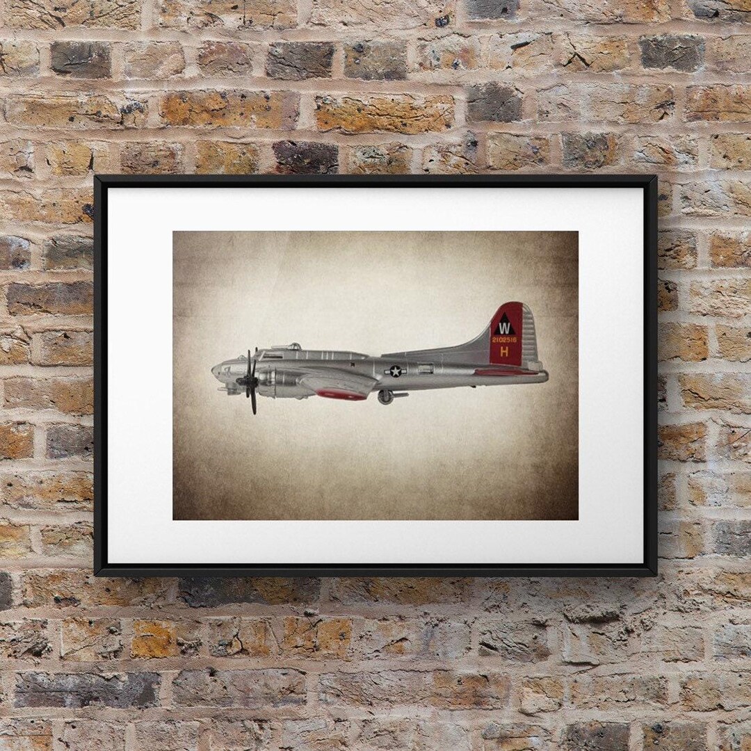 Vintage WWII B17 Flying Fortress Photo Print, Airplane Room Decor - Etsy