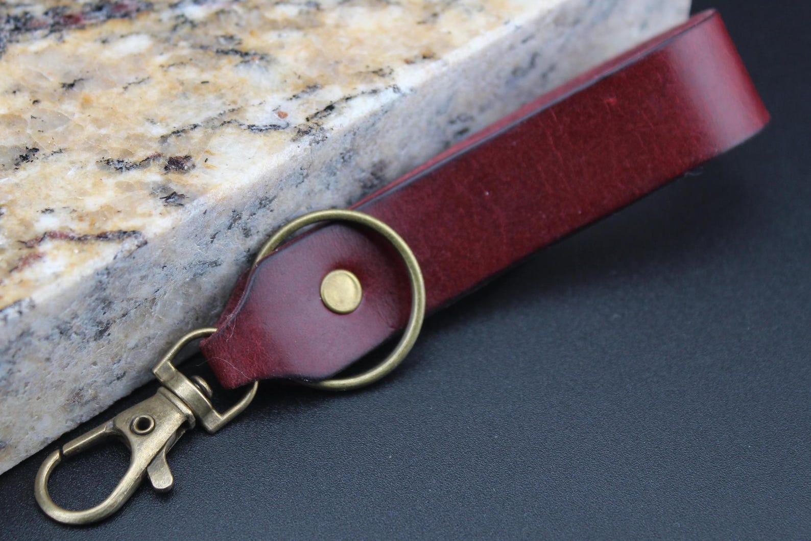 Italian Leather Lanyard Keychain | Red Badalassi Carlo | Great Gift for ...
