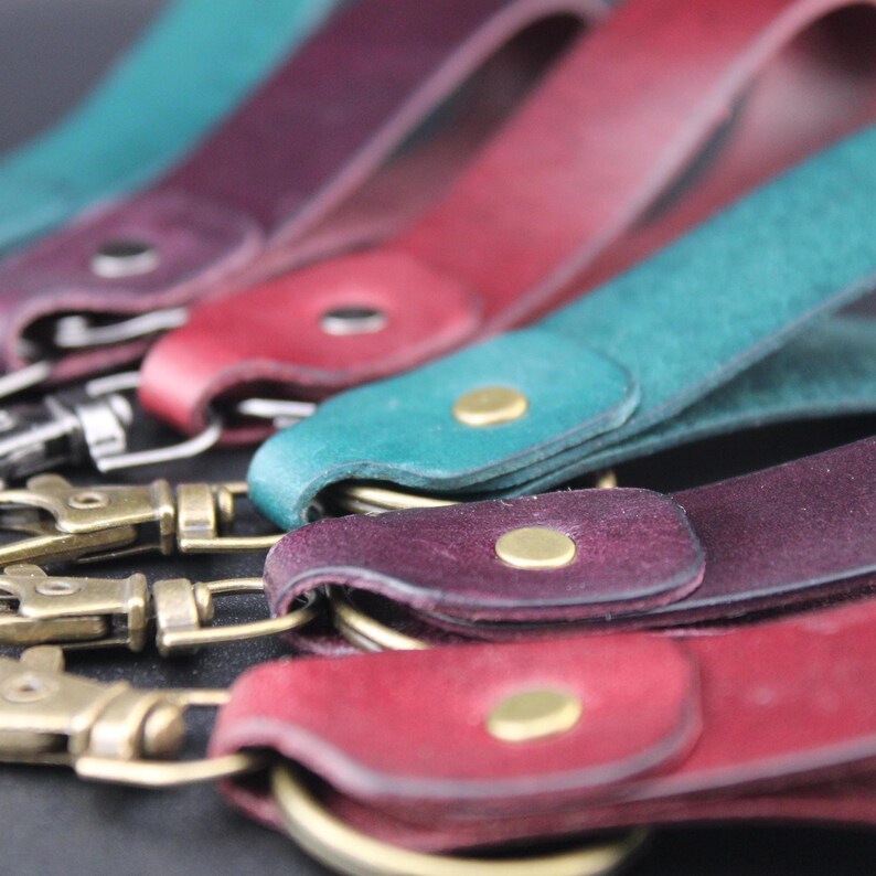 Italian Leather Lanyard Keychain | Red Badalassi Carlo | Great Gift for ...
