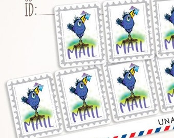 Cat Meow Medium Postcard ID Stickers 48 Stickers per Sheet Very Small ...