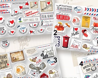 Postcrossing Stamp, Postcrossing Sticker, Gift for Postcrosser, Gummed ...