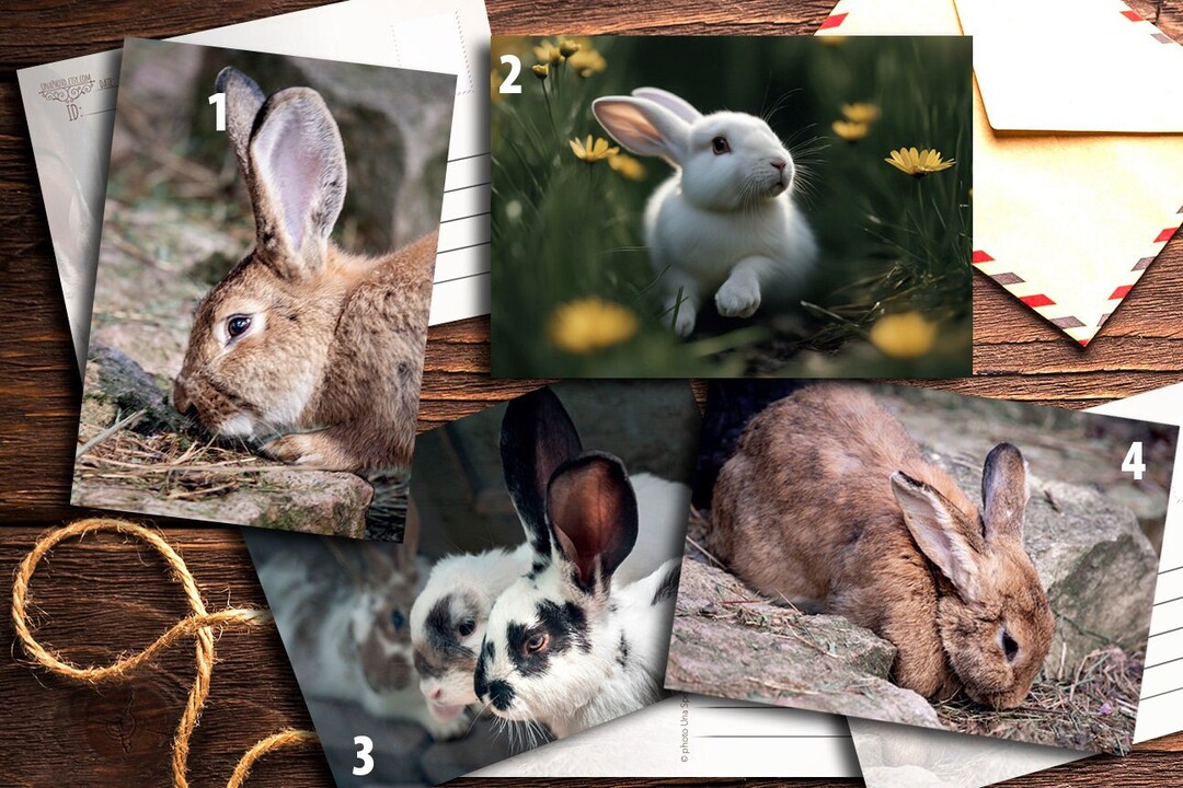 Rabbits Postcards for Postcrossing Fans. Fine Art Pet Photography or ...