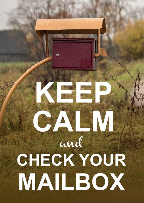 KEEP CALM and Check Your Mailbox. Post PO Box. Postcard for | Etsy
