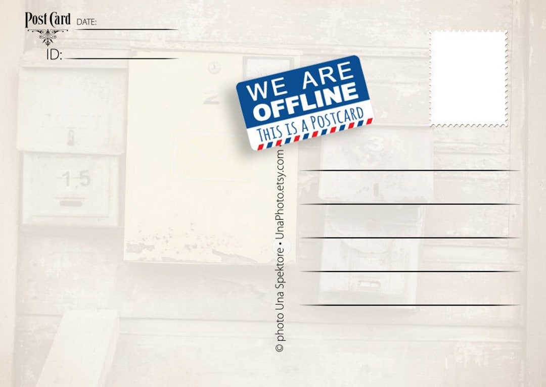 Stickers Set We Areoffline This is a Postcard. Set of 8 Postcard ...