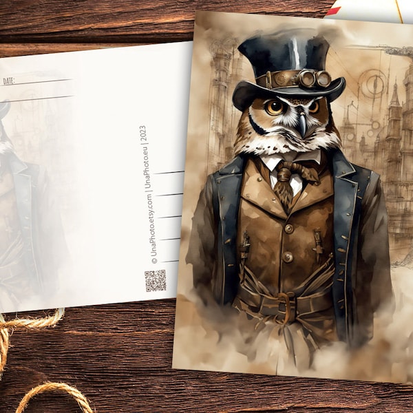 Owl Post Stamp - Etsy