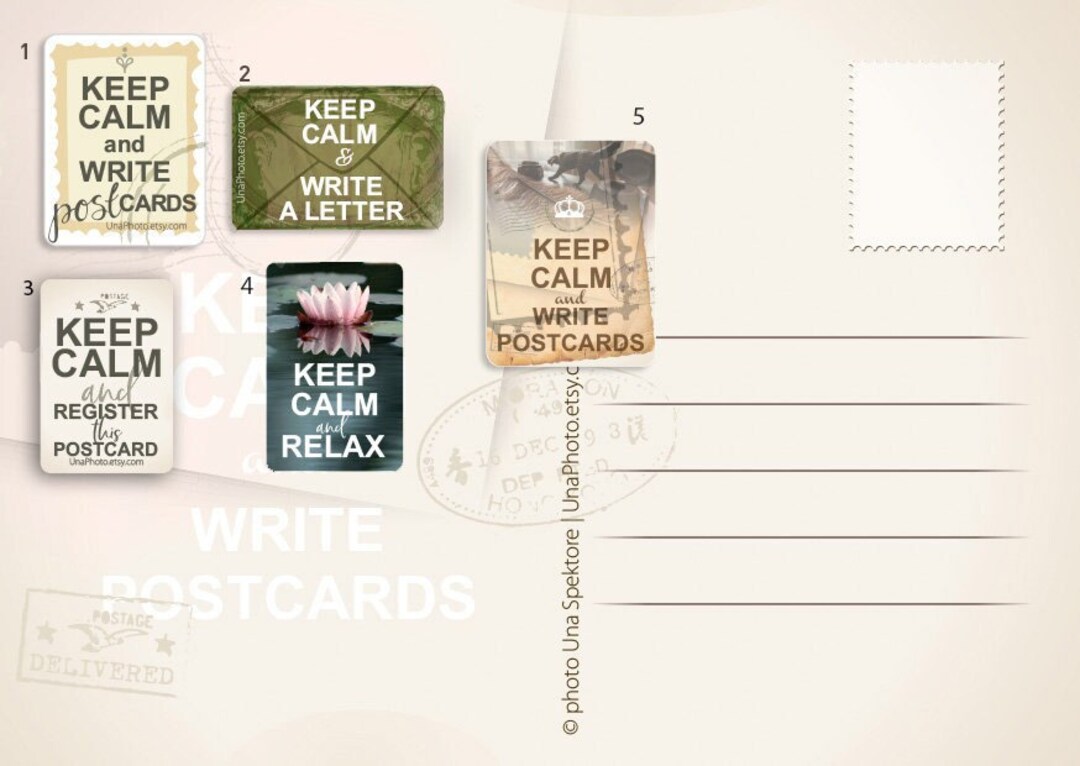 KEEP CALM And. Postcard Stickers for Postcrossing Fans. Packing ...
