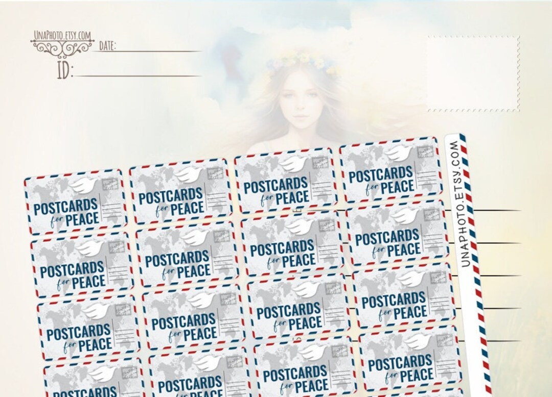 Stickers Set POSTCARD for PEACE. Set of 10 Postcard Stickers - Etsy