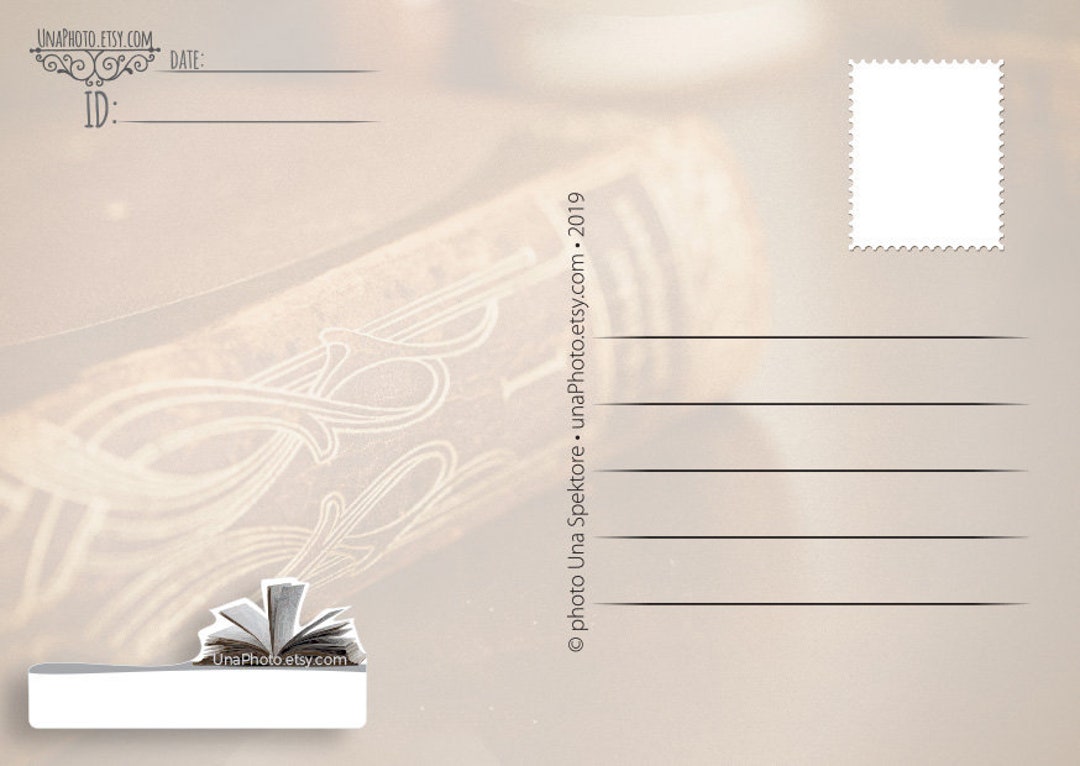 Book ID or Postcard ID Stickers Set of 12, Post Card Stickers for ...