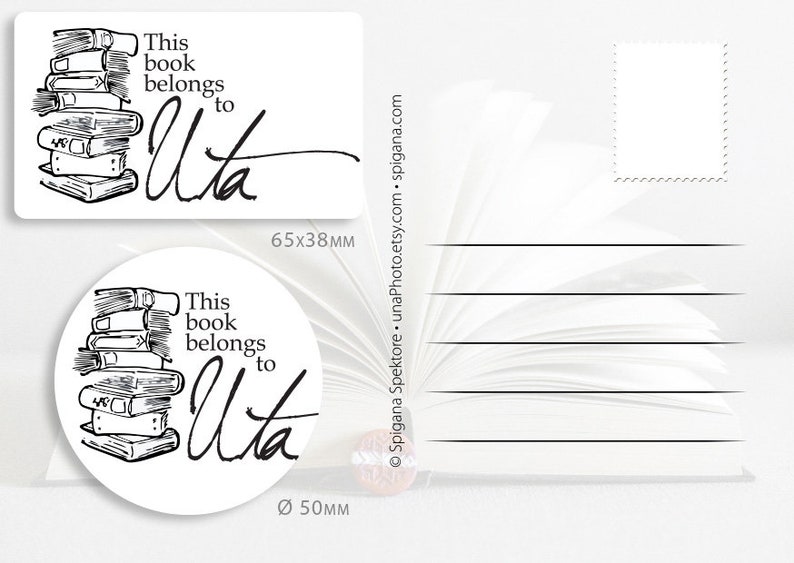 Custom Postcard ID Stickers Postcard Stickers for Mailers or | Etsy