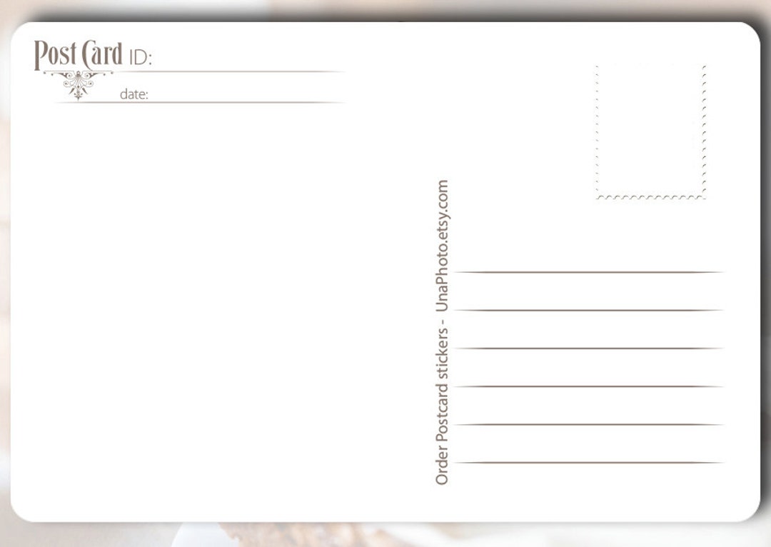 Printable Postcard Stickers. From Photo to Postcard With Sticker for ...