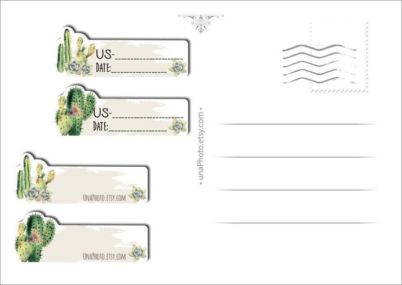 Custom Postcard ID Stickers Postcard Stickers for Mailers or | Etsy