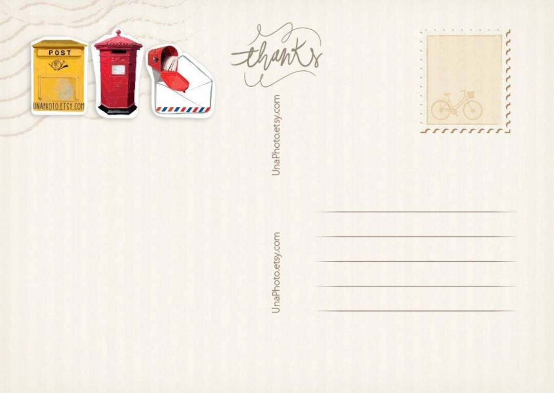Set of 12 Post BOX Mail Stickers - Postcard Stickers for Postcrossing ...