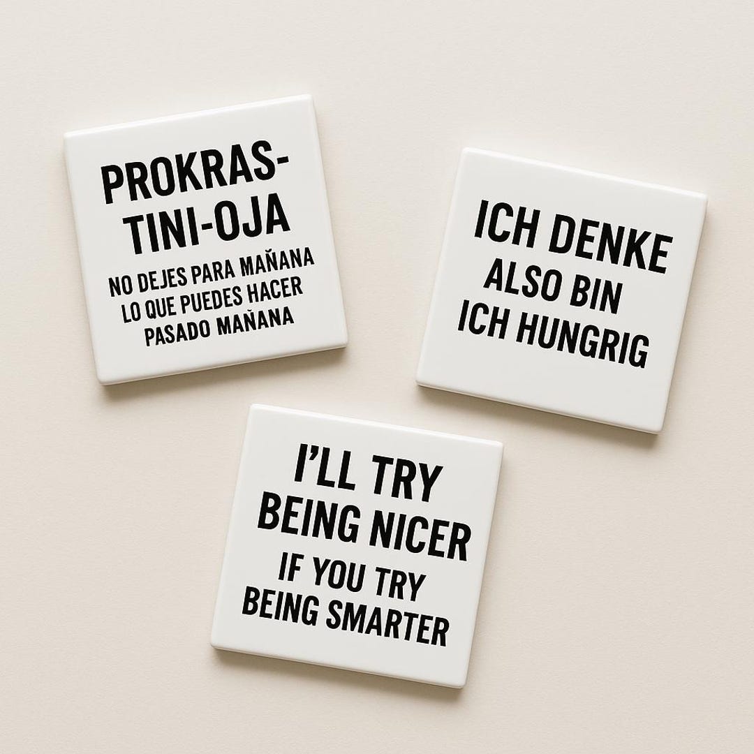 Set of 3 Personalized Ceramic Tile Magnets – Funny, Sarcastic or ...