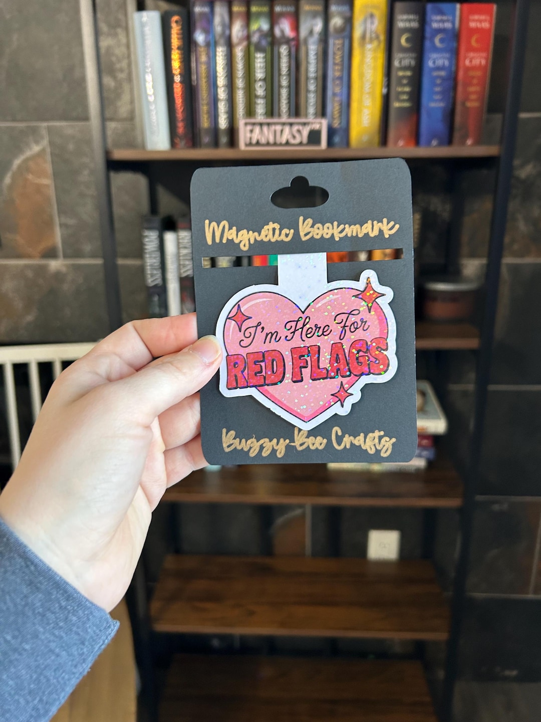 I’m Here for Red Flags Magnetic Bookmark - Etsy