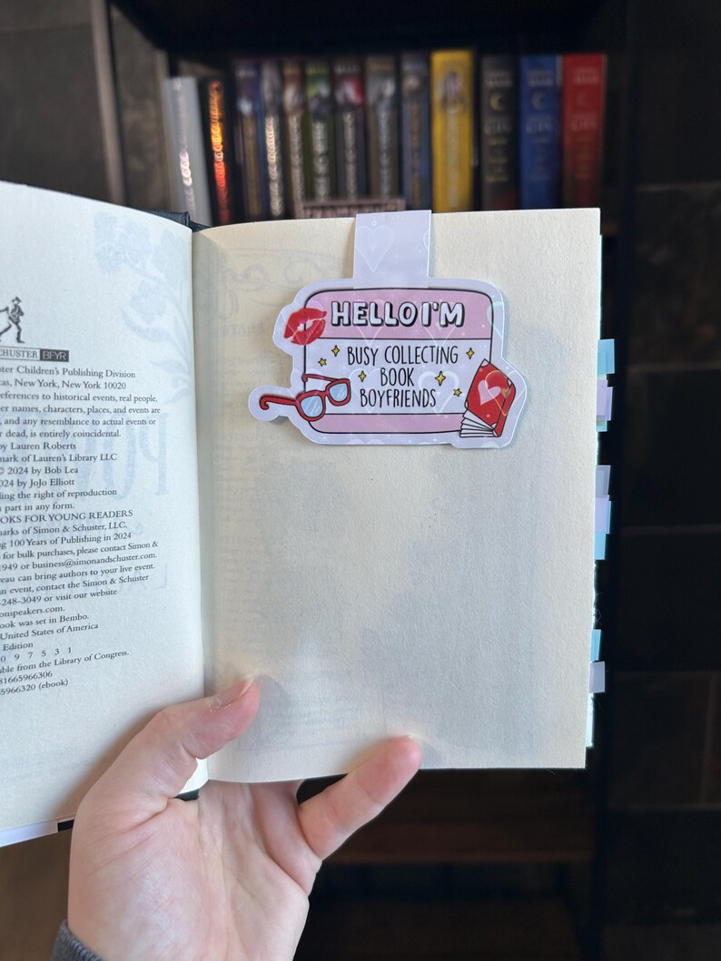 Busy Collecting Book Boyfriends Magnetic Bookmark - Etsy