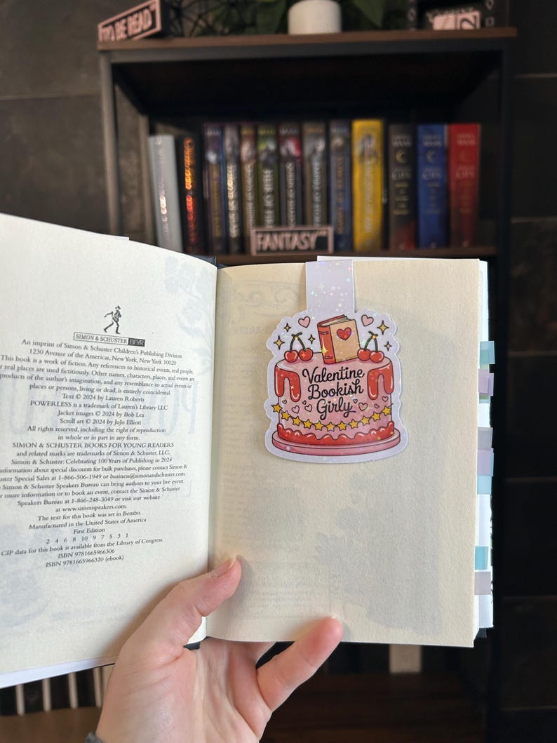 Valentine’s Bookish Girly Magnetic Bookmark - Etsy UK