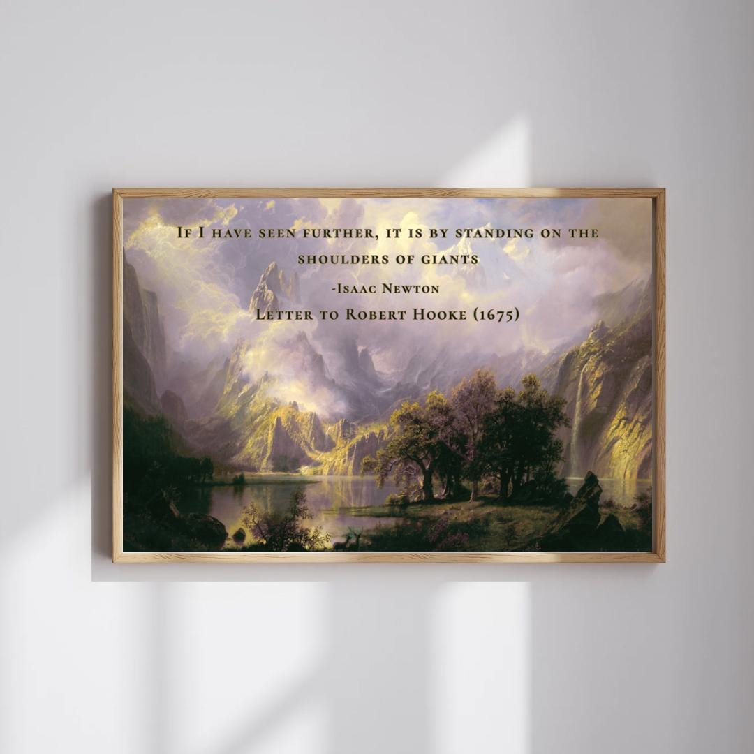 Isaac Newton Quote Poster: Science Wall Art (digital Download - Etsy UK
