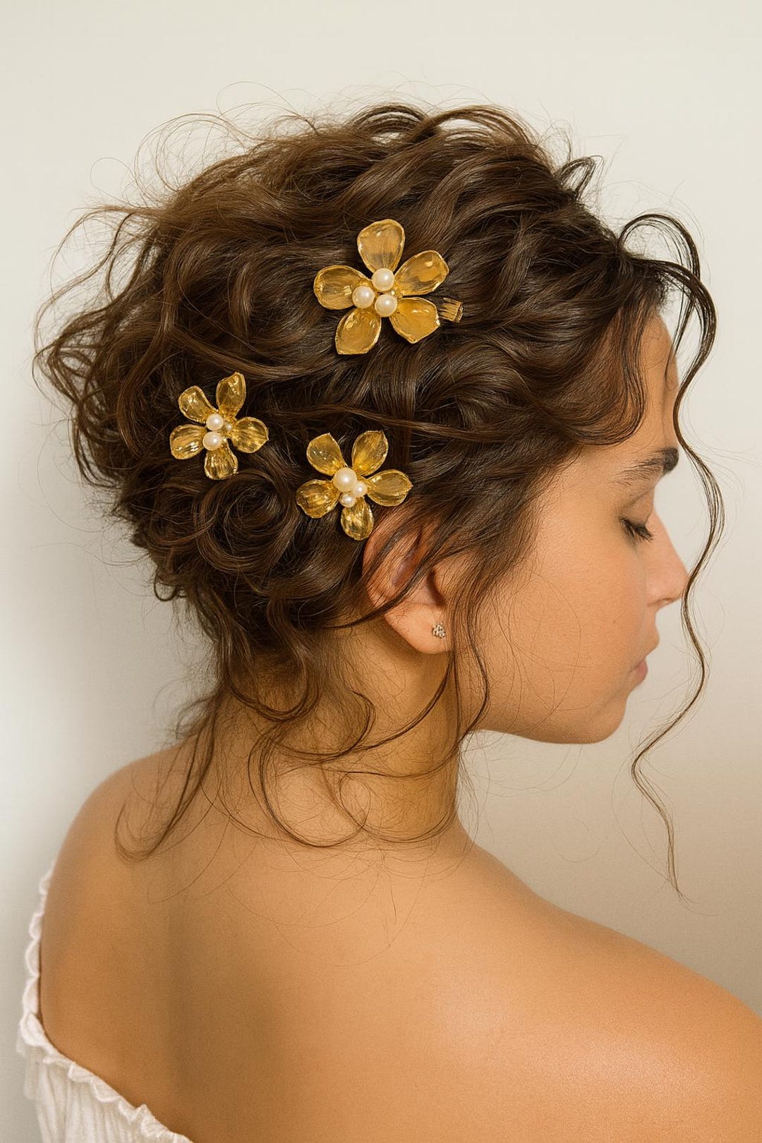 Gold Pearl Hair Clips – Elegant Wedding Hair Flowers for Brides and ...