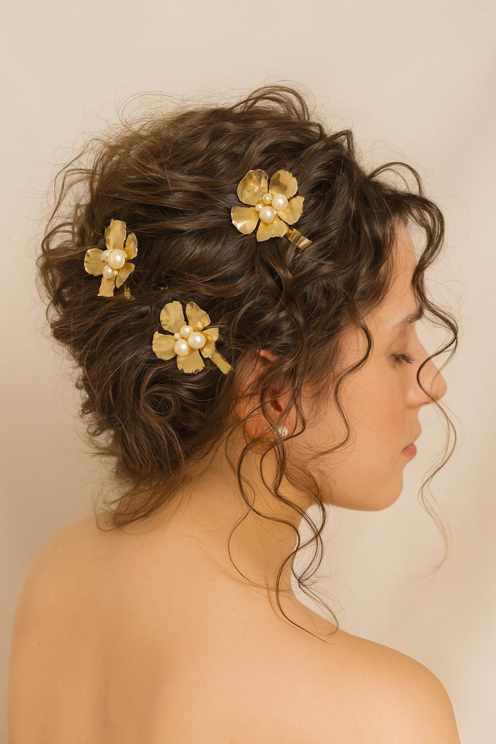 Gold Pearl Hair Clips – Elegant Wedding Hair Flowers for Brides and ...