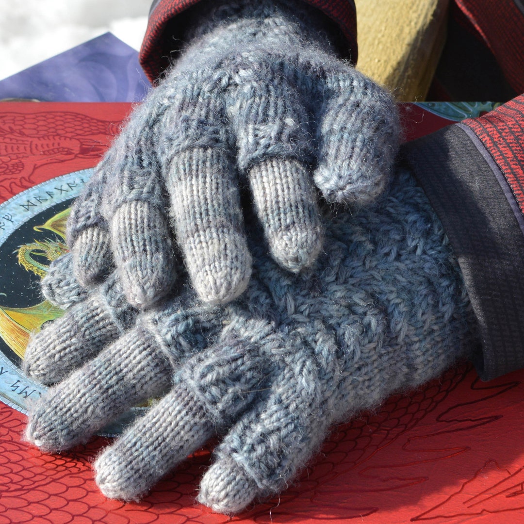 KNITTING PATTERN: Warm Cable Knit Mittens, Typing Gloves, Convertible ...