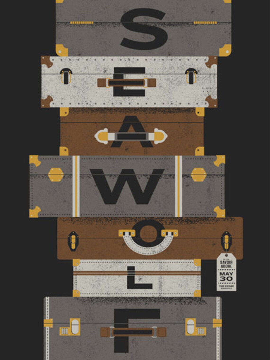 Sea Wolf, Screen Print Gig Poster - Etsy