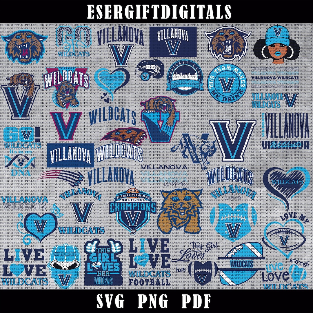Layered Villanova College SVG, Cricut, Football, Wildcats SVG ...