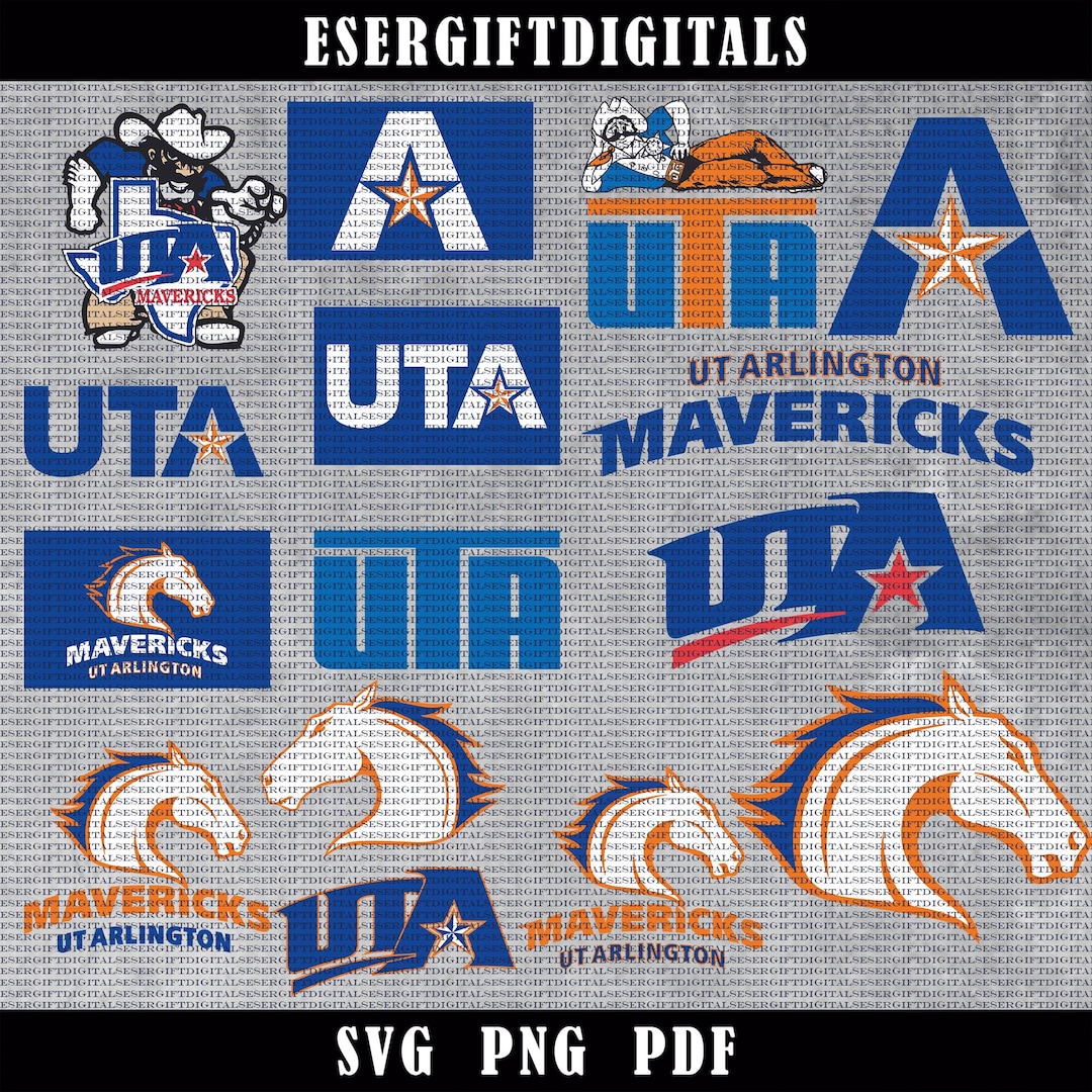 Layered Texas Arlington College SVG, Football, Cricut, Mavericks SVG ...