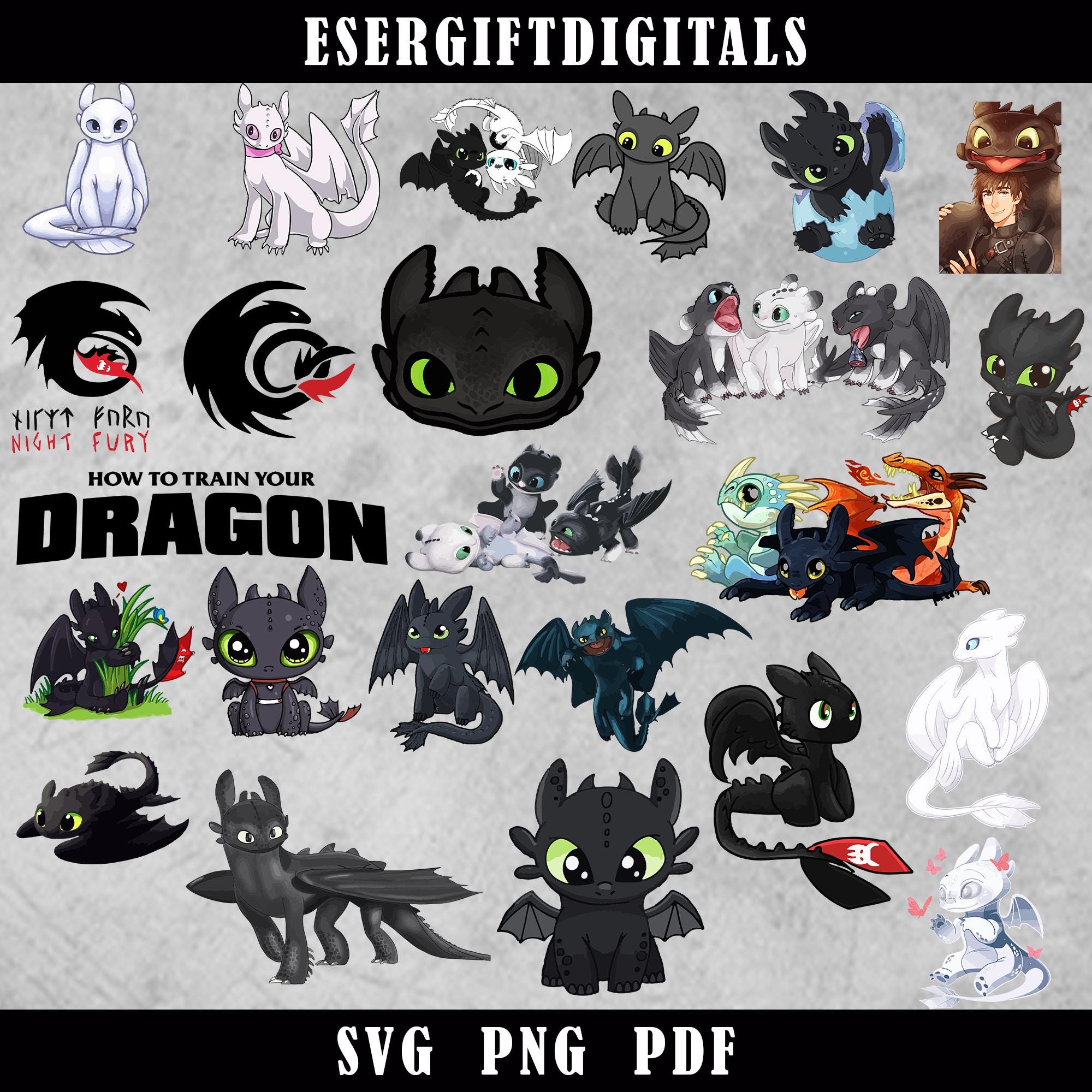 Hiccup Svg, Toothless Svg, How to Train Your Dragon Svg, Pdf, Png Files ...