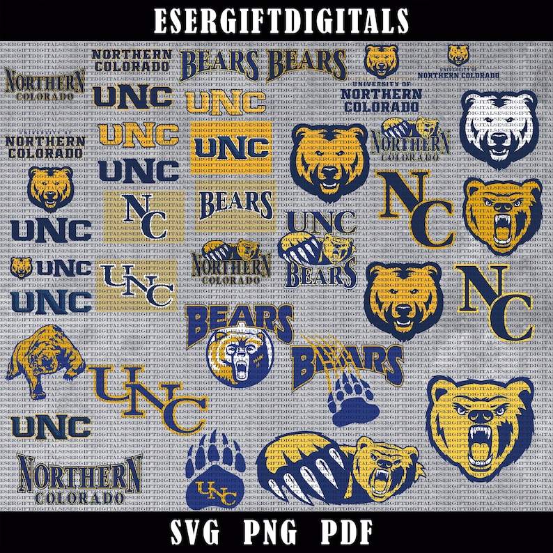 Layered Northern Colorado University SVG, Cricut, UNC, Football, Bears ...