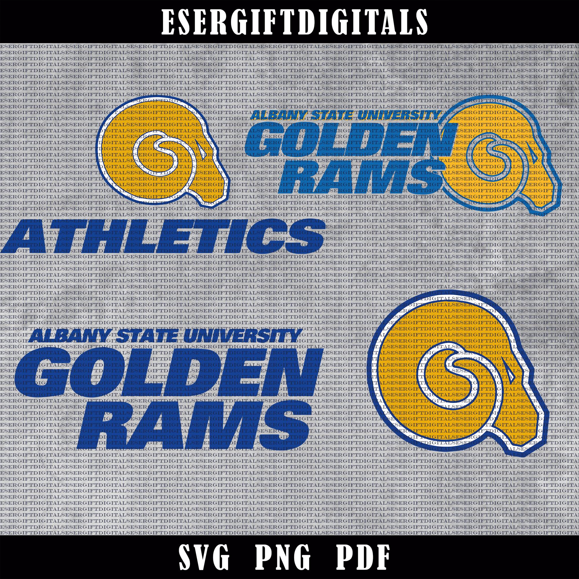 Layered Albany State University SVG, Cricut, Football, Golden Rams SVG ...